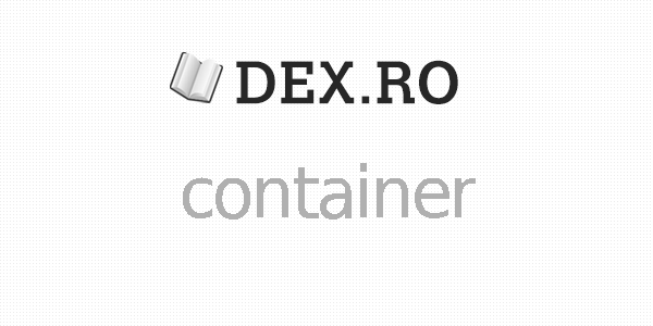 Dex container, container, definiţie container, dex.ro