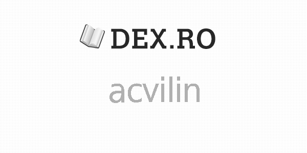 Dex acvilin, acvilin, definiţie acvilin, dex.ro