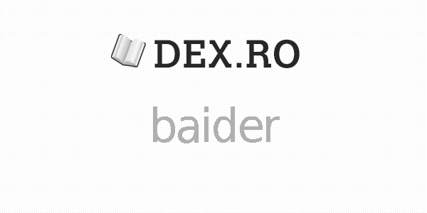Dex baider, baider, definiţie baider, dex.ro