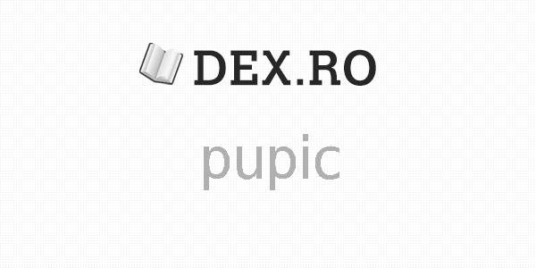 Dex pupic, pupic, definiţie pupic, dex.ro