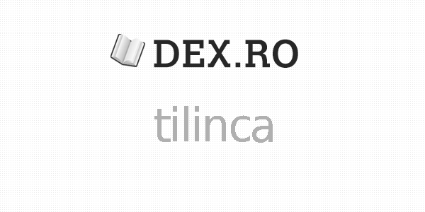 Dex tilinca, tilinca, definiţie tilinca, dex.ro