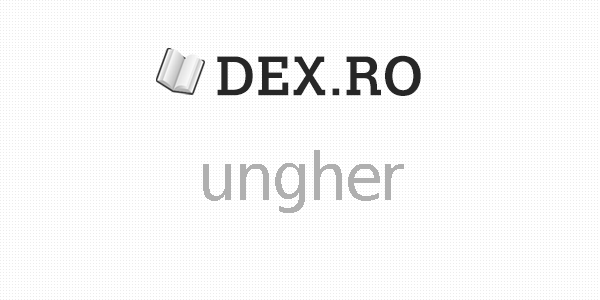 Dex ungher, ungher, definiţie ungher, dex.ro